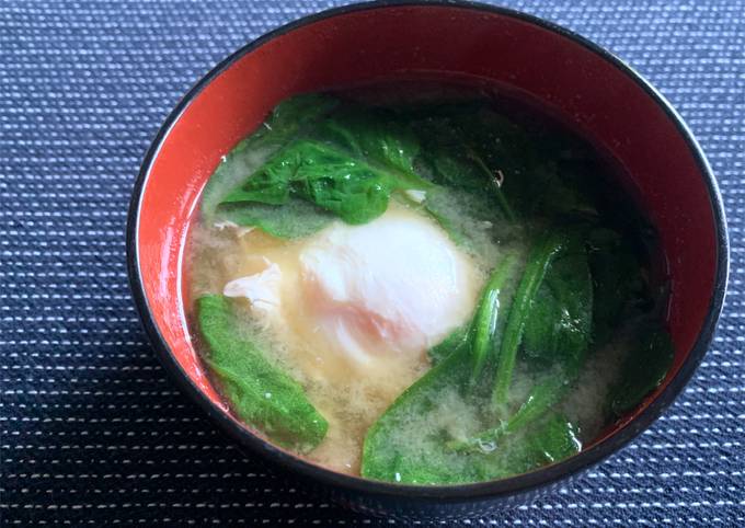 Dropped Egg Miso Soup Recipe by Hiroko Liston - Cookpad