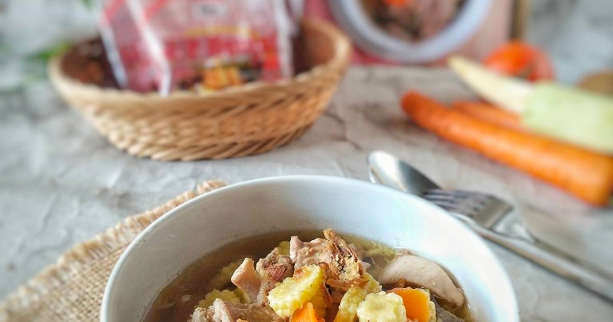 Resep sup ayam sehat dan sedap: Mudah dibuat
