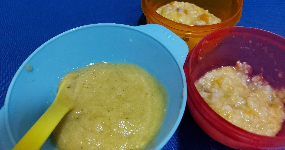 Resep Bubur Labu Bayam Tempe Ikan Kembung (Mpasi 6 Bulan 4 Bintang ...