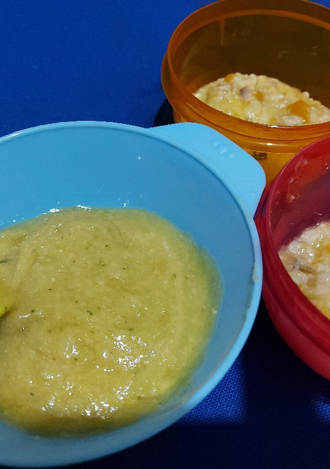 Resep Bubur Labu Bayam Tempe Ikan Kembung (Mpasi 6 Bulan 4 Bintang ...