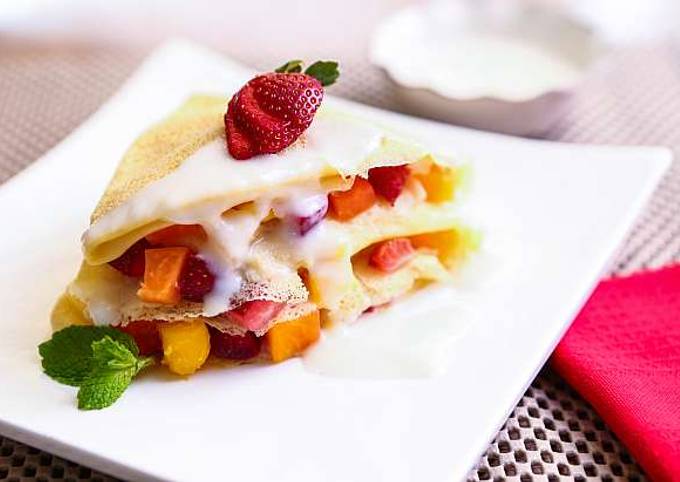 Resep Resep Crêpes Gulung Mixed Fruits oleh DapurKobe - Cookpad