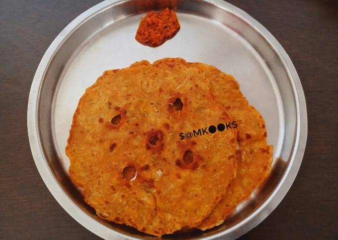 Healthy - Left over Rice and Lauki Flat bread (Thalipeeth) Recipe by ...