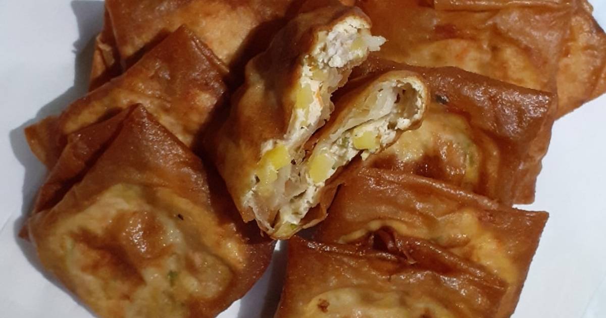 Resep Martabak mini kulit pangsit bumbu simpel oleh Masakyukk - Cookpad