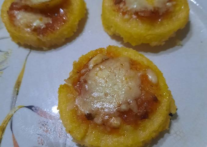 Pizzitas de harina de maíz Receta de La profe Luisa- Cookpad