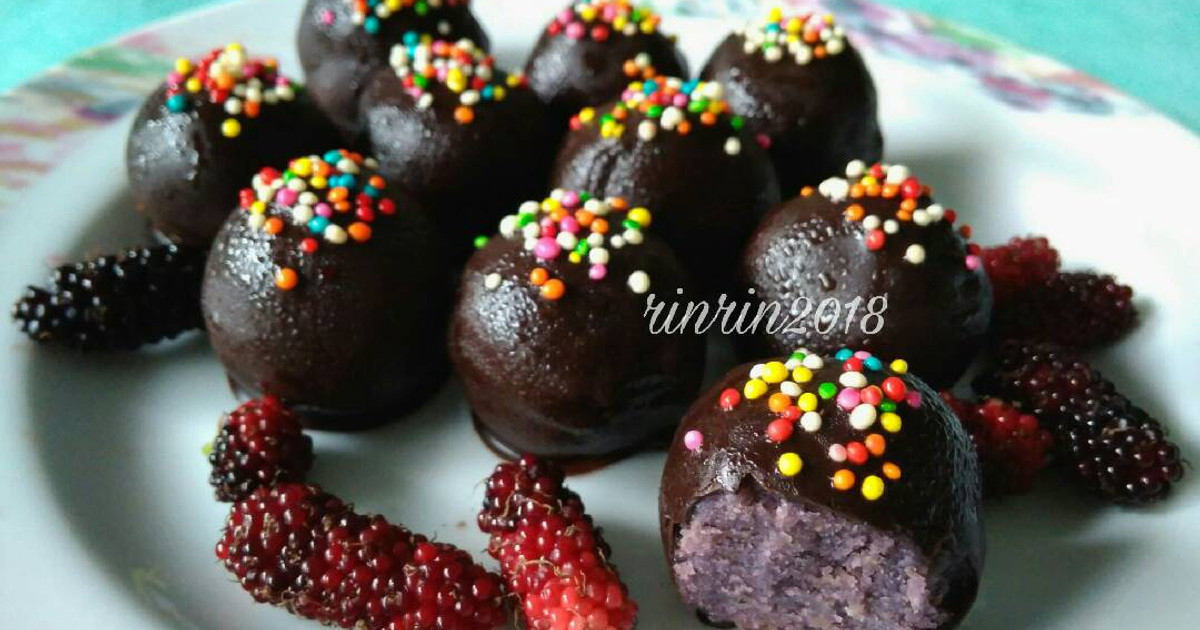 Resep Taro Chocolate Truffle / Taro Cake Pop oleh rinrin - Cookpad