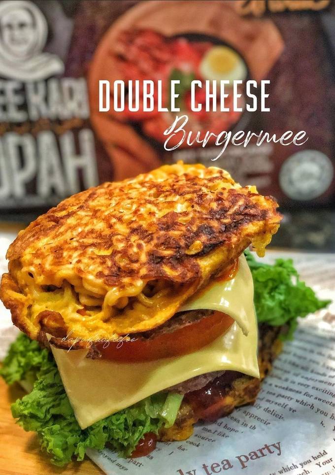 Resipi Double Cheese Burgermee oleh Kakak Faa - Cookpad