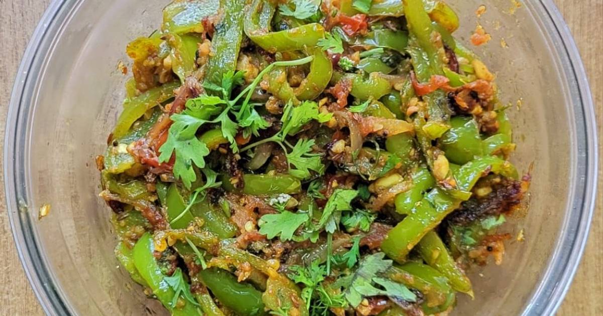 Shimla mirchi masala Recipe by Pragati Hakim - Cookpad