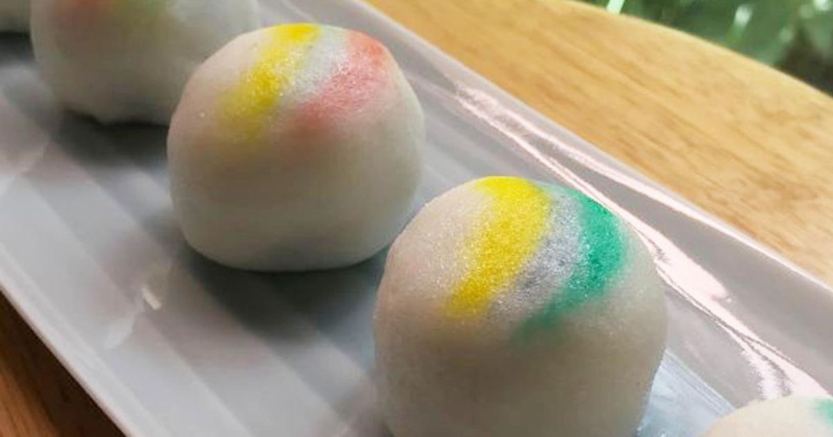 Niji: Rainbow Jouyo Manju (Wagashi) Recipe by Yu-Art Kichijoji