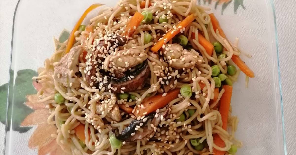 Noodle con pollo - 227 recetas caseras- Cookpad