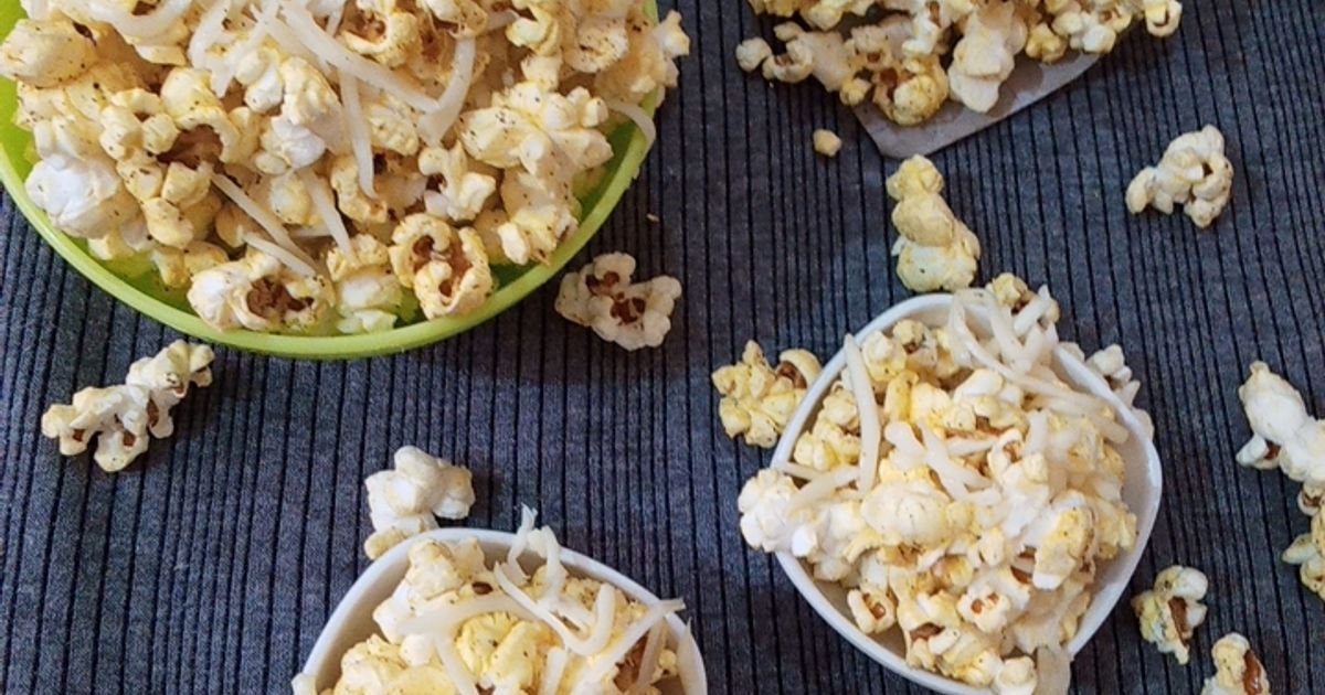 Spicy Cheese Popcorn Recipe by Lovely Agrawal - Cookpad