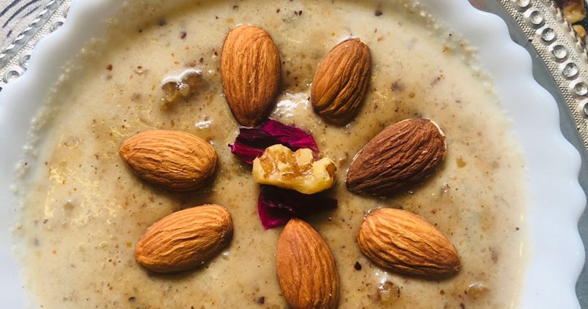 Almond Walnut Halva Recipe by Shobha Deshmukh - Cookpad