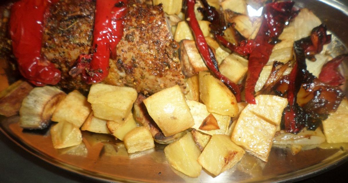 Peceto Al Horno Con Papas Y Batatas Receta de Ernesto J V Guido- Cookpad