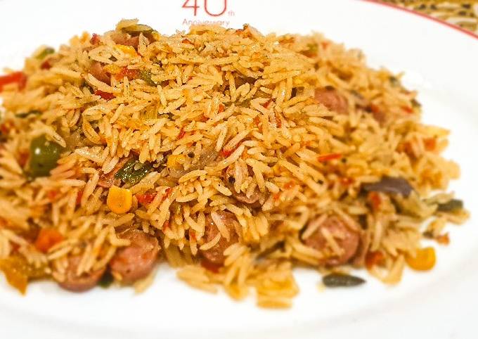 Sausage rice Recipe by Phartee Cooks - Cookpad