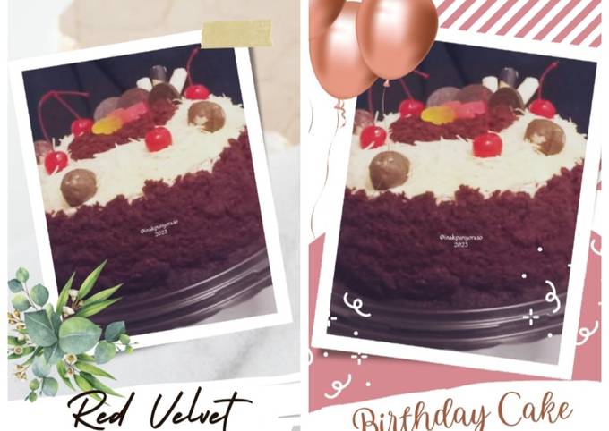 Resep Red Velvet Birthday Cake oleh Oktaviani (Bund@ Keyl@) - Cookpad