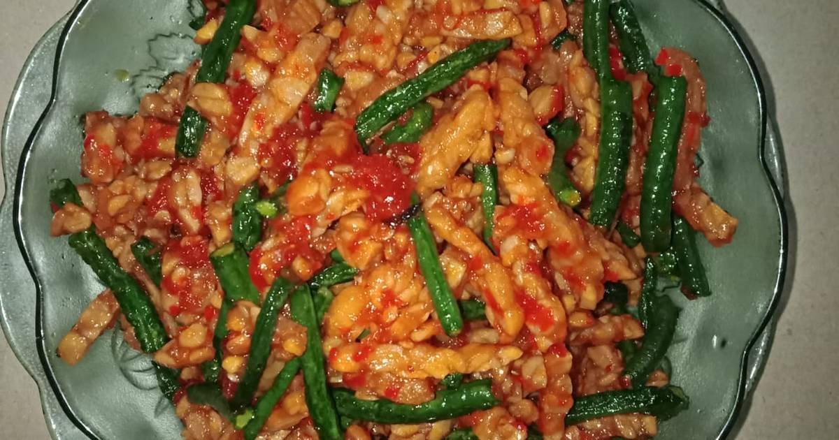 Resep Sambel Merah Tempe Kacang Panjang oleh Ika Sartika Ripandi - Cookpad