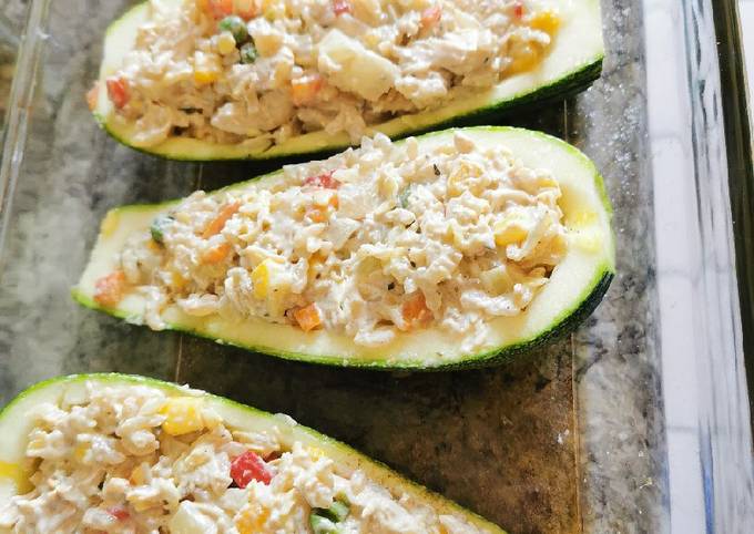 Zapallo italiano relleno con salsa blanca Receta de Gabriela Guajardo ...