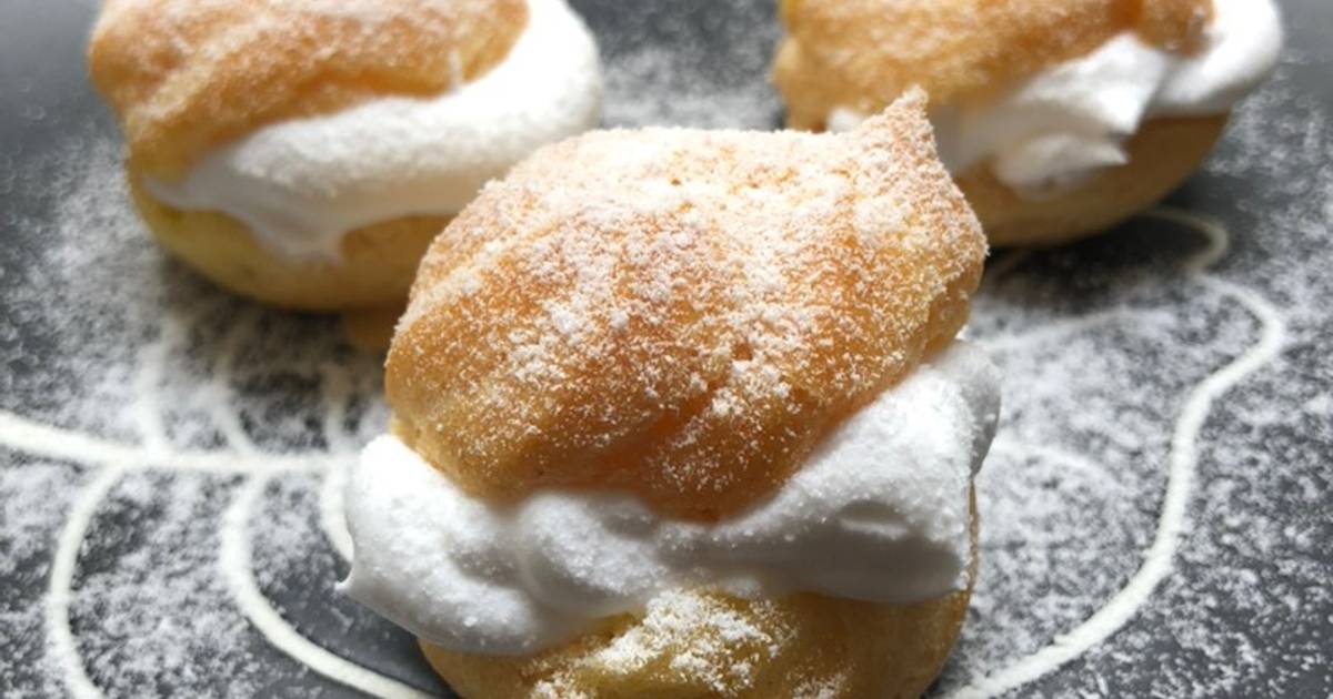 Resep Kue Sus Mini Krim Chantilly/ Mini Choux Pastry Chantilly Cream ...