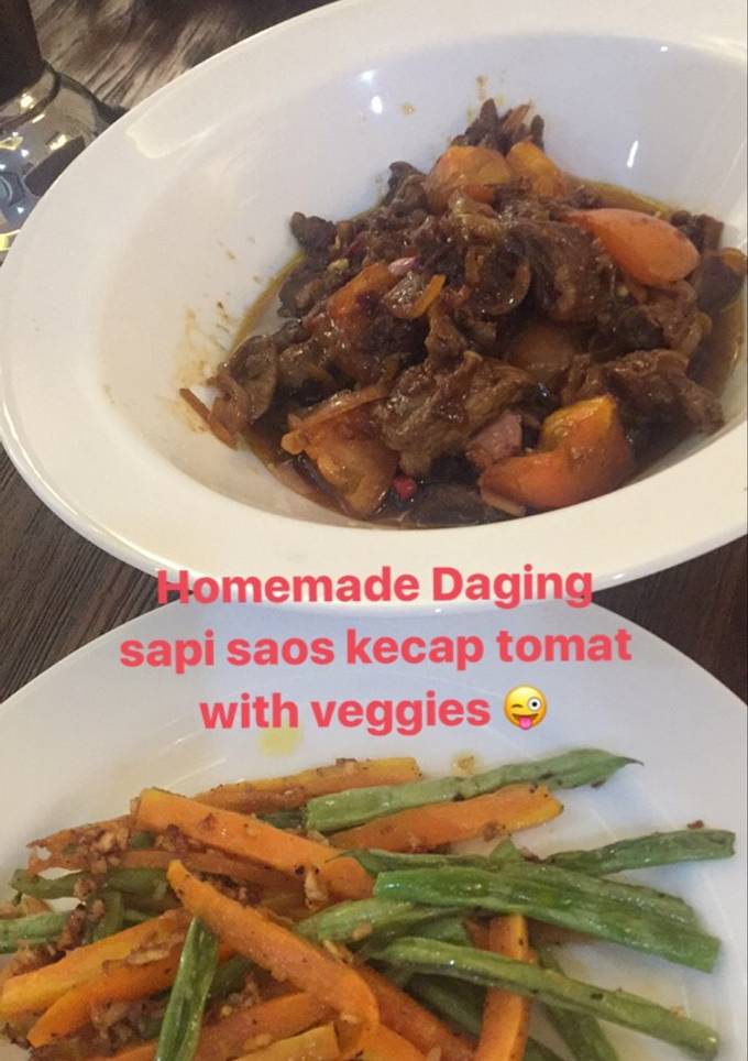 Resep Daging sapi saos kecap tomat oleh Stephanie Rusli - Cookpad