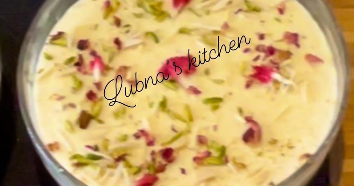 Rice Flour Pudding:(Firni): Recipe by Lubna’s Kitchen - Cookpad