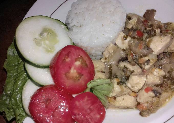 Pollo al champiñón Receta de shalymar- Cookpad