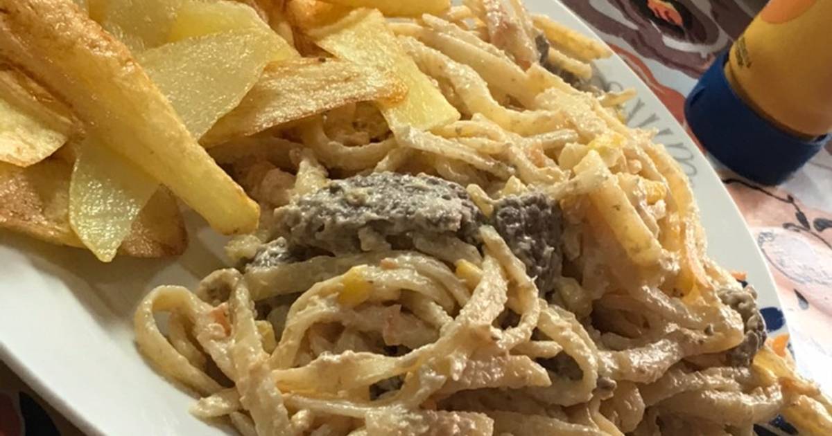Fideos con salsa blanca - 1,963 recetas caseras- Cookpad