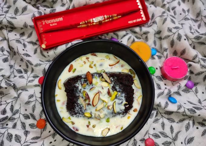 Choco Brownie with Rabdi Recipe by Zarna B V - Cookpad