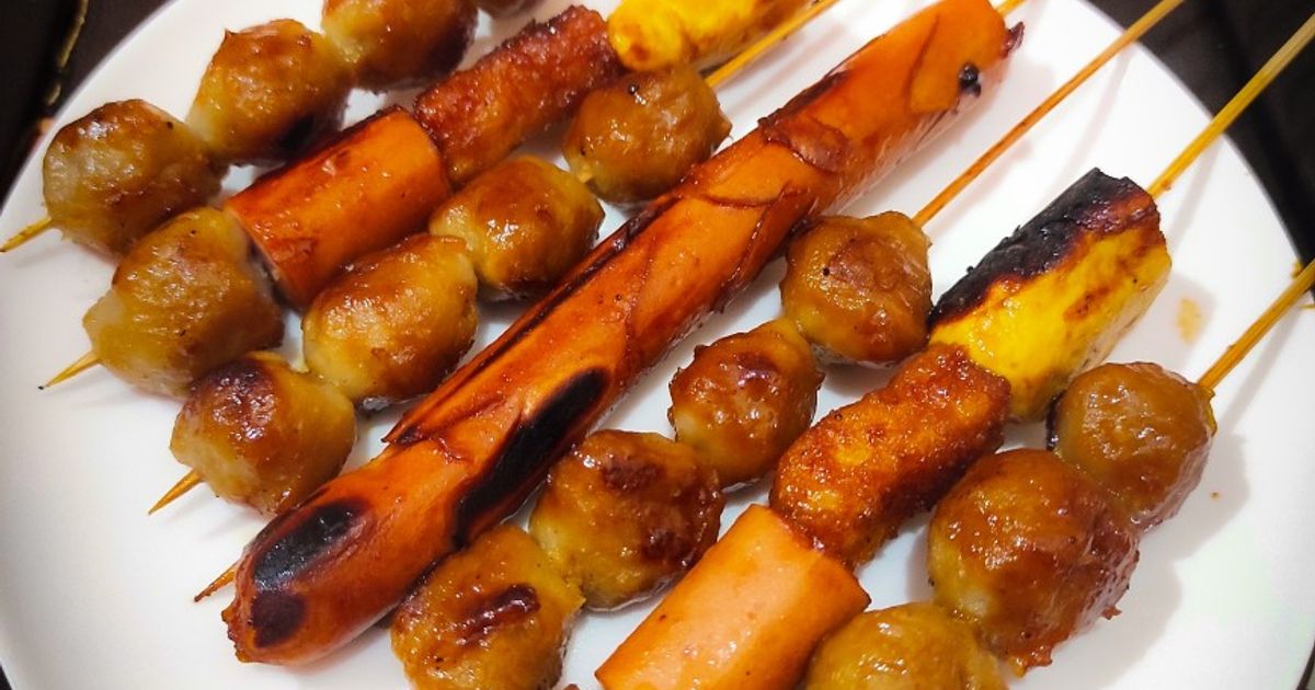 Resep sate bbq sosis rumahan enak dan mudah - Cookpad