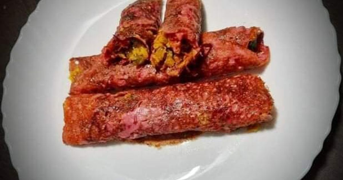 Keya Mandal দ্বারা কাঁচা হলুদ স্টাফ বীটরুট পাটিসাপ্টা (Kancha Holud ...