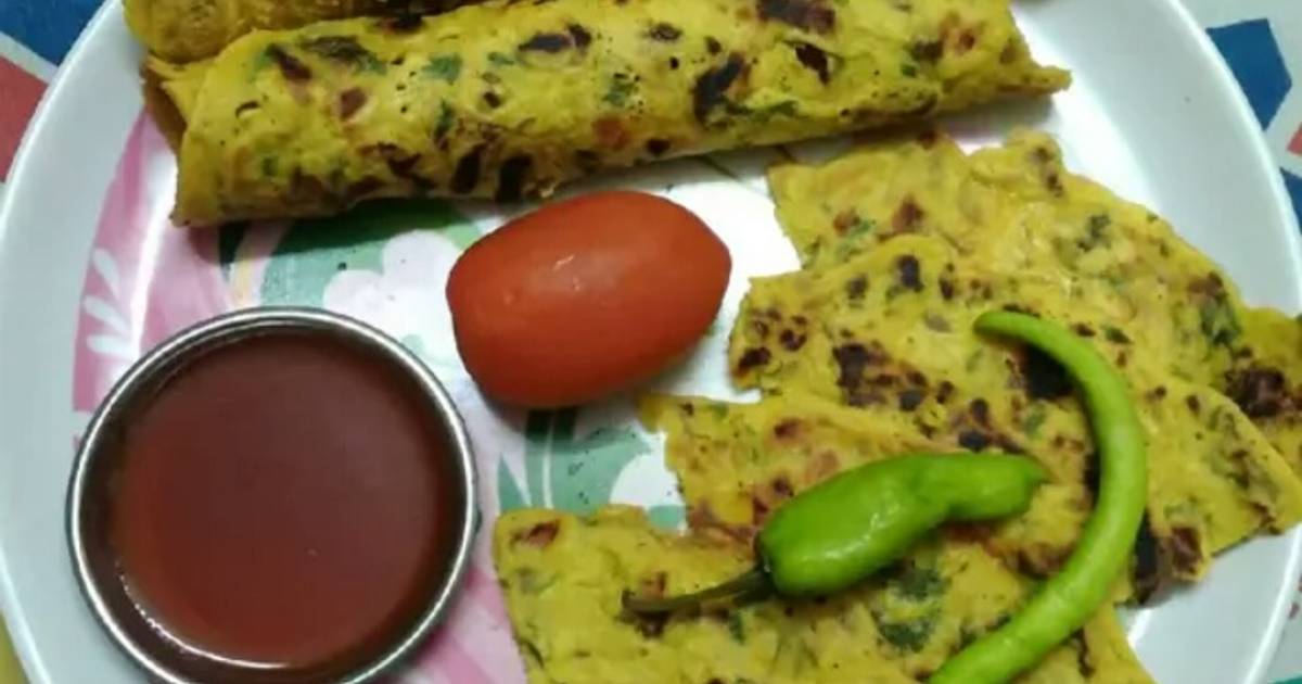 Vandna bosamiya દ્વારા રેસીપી ચણાનાં લોટનાં વેજીટેબલ પુડલા(Besan veg ...