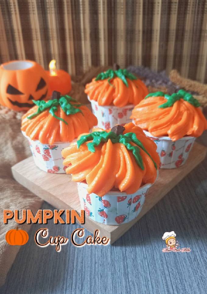 Resep 40).Pumpkin Cup Cake/Cup Cake Labu Kuning 1 butir telur oleh ...