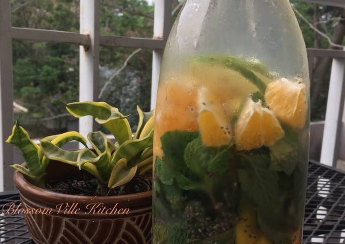 Resep Infused Water Mint Mango Orange oleh Blossomville Kitchen - Cookpad