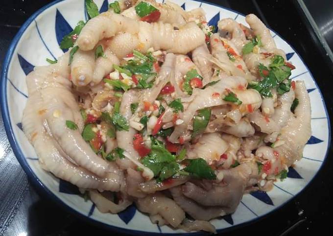 Chicken feets in Thailand salad Recipe by Ruth Kicthen - Cookpad