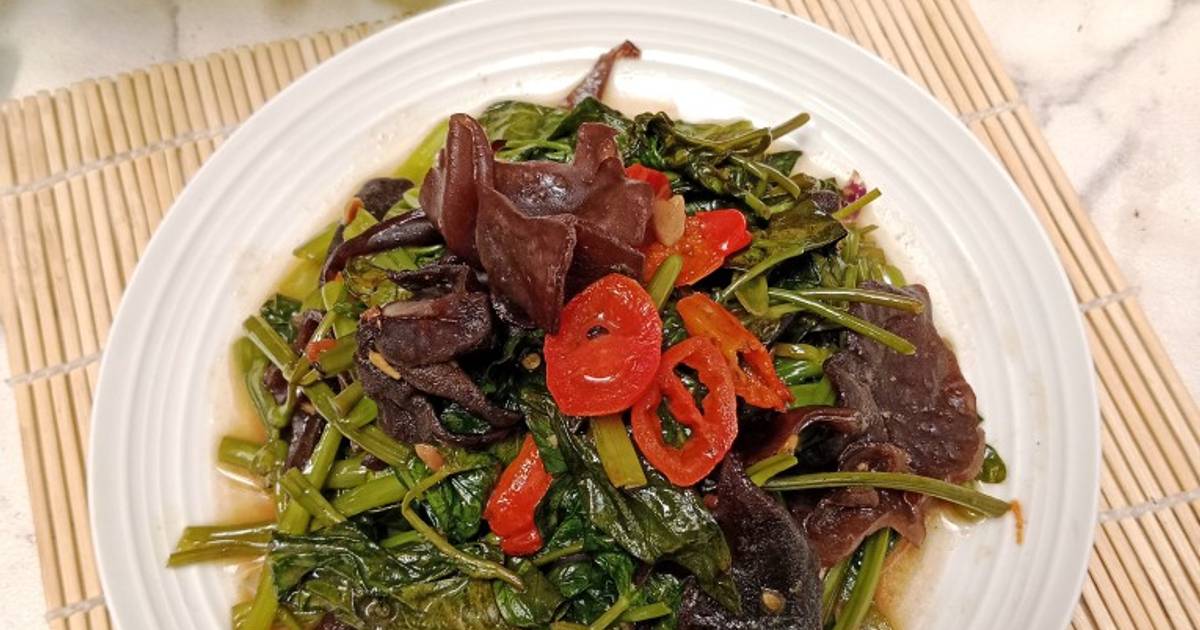 35 resep kangkung tumis jamur kuping enak dan mudah - Cookpad