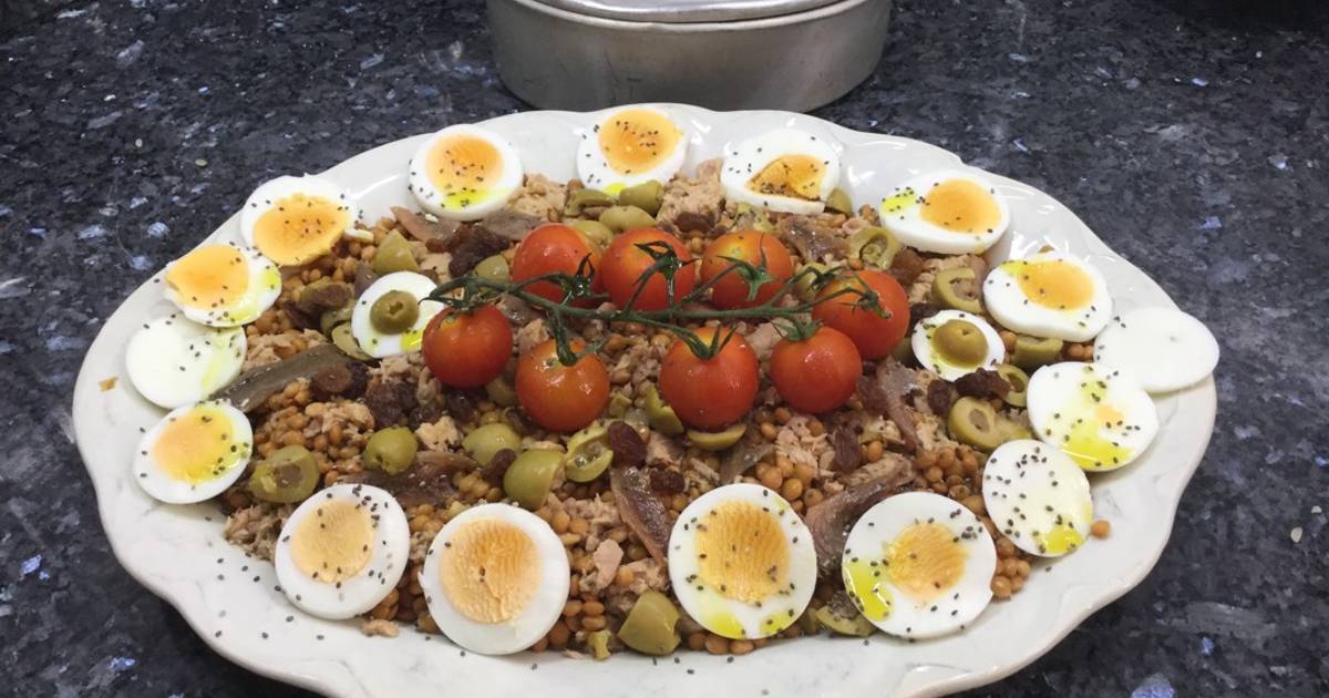 Ensalada de lentejas Receta de Isabel Borras- Cookpad