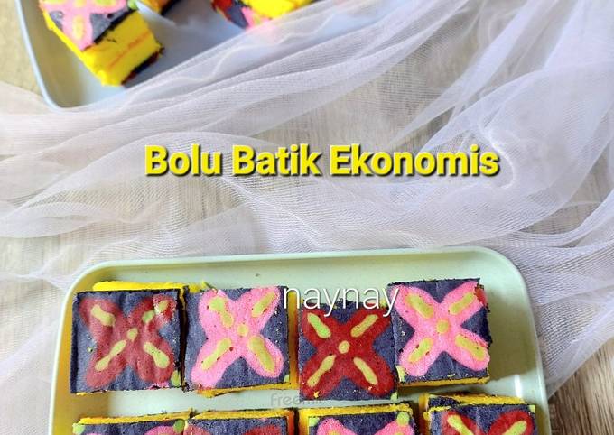 Resep Bolu Lukis Batik Ekonomis (takaran sendok) oleh NayNay - Cookpad