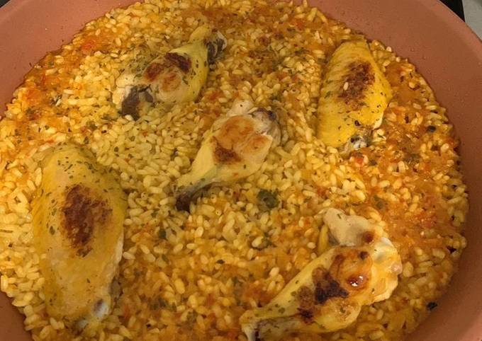 Arroz seco con alitas Receta de SFE- Cookpad