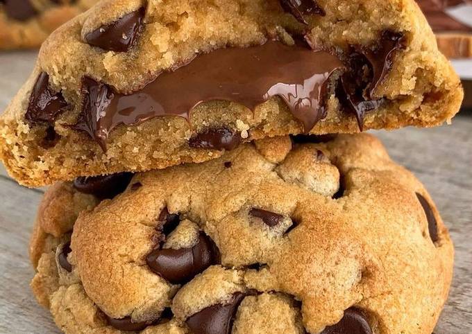 Galletas estilo new york o galletas con chocolate Nutella Receta de ...