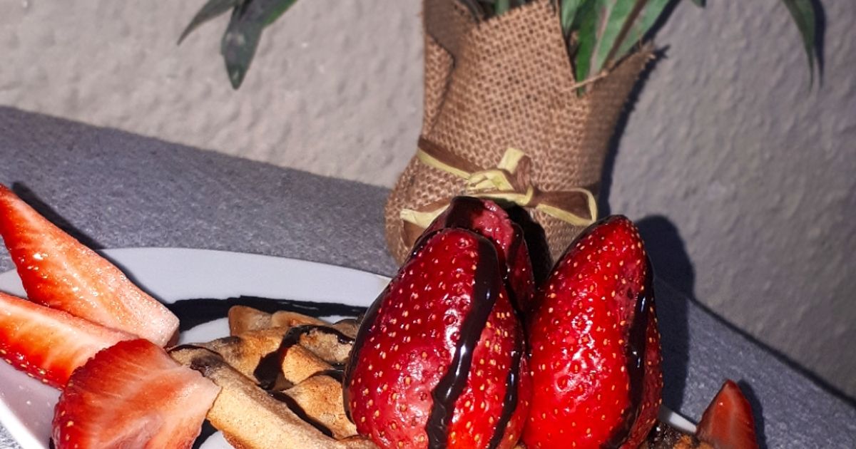 🍫 Waffles Deliciosos Con Choco Chips Y Frutillas 🍓 Receta de Diego ...