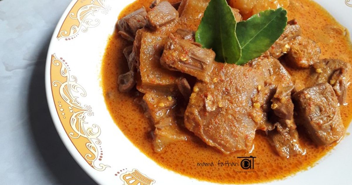 Resep gulai tunjang pake cubadak rumahan enak dan mudah - Cookpad