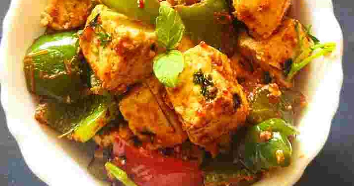 Capsicum (Shimla Mirch) Paneer Stir Fry Recipe by Suchitra S(Radhika S ...