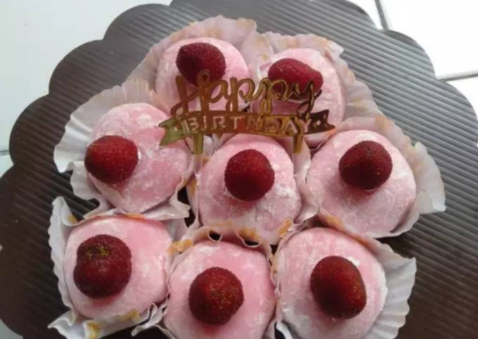 Resep Mochi Daifuku Strobery oleh Seni Safitri - Cookpad