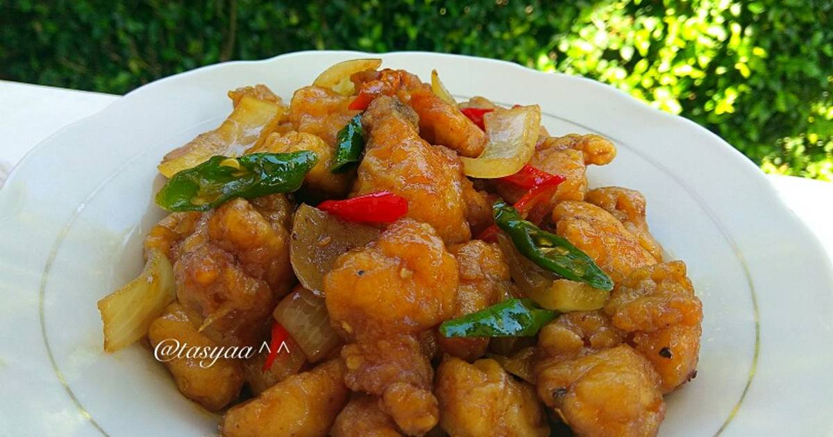 Resep Ayam Saos Lada hitam oleh Tasyaa^^ - Cookpad