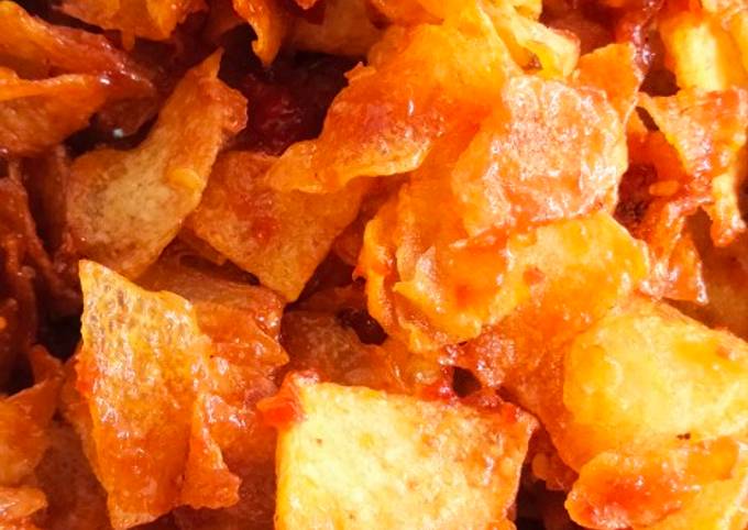 Resep Kering kentang pedas manis oleh tiara - Cookpad