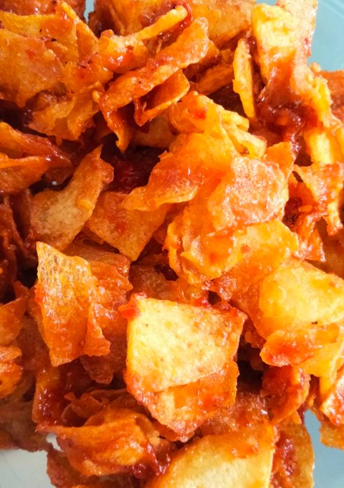 Resep Kering kentang pedas manis oleh tiara - Cookpad