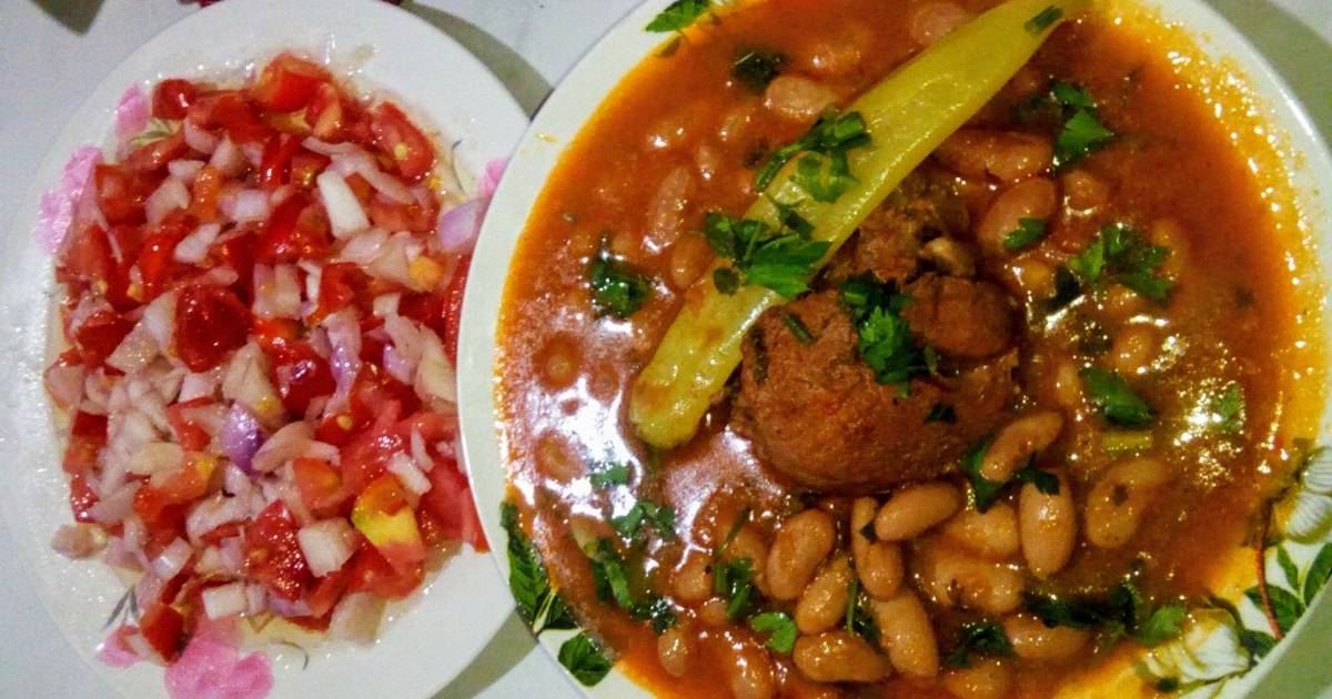 طريقة عمل لوبيا حمراء مع سلاطة خفيفة وبنينة😋 على اصولها بطريقة سهلة ...