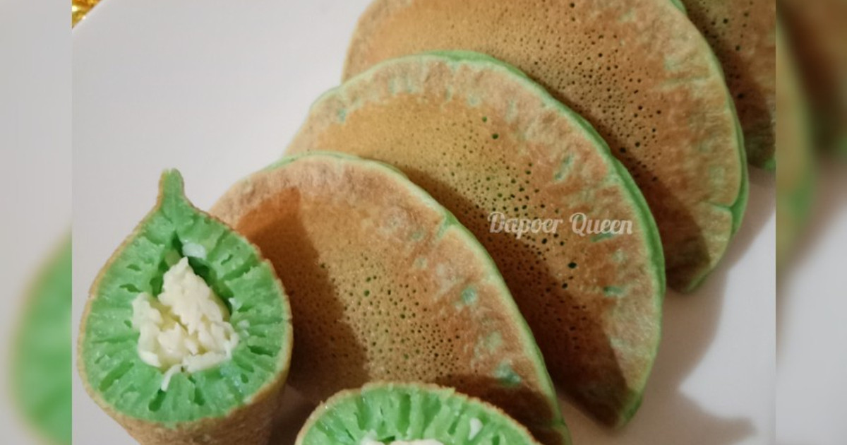 Resep Martabak Lenggang Pandan (Eggless) oleh Dapoer Queen - Cookpad