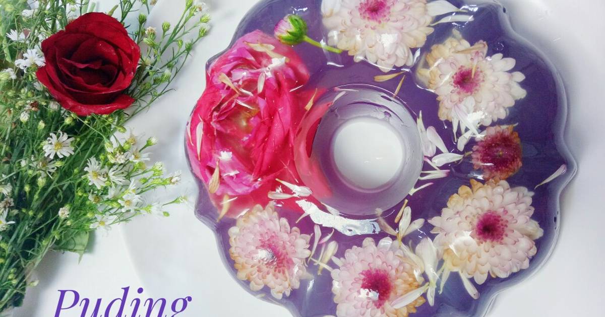 Resep Puding edible flower oleh Icha Khaerunnisa - Cookpad