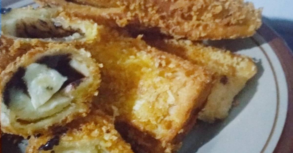 Resep Roti Gulung Pisang Coklat Keju Oleh Ens Kitchen Cookpad