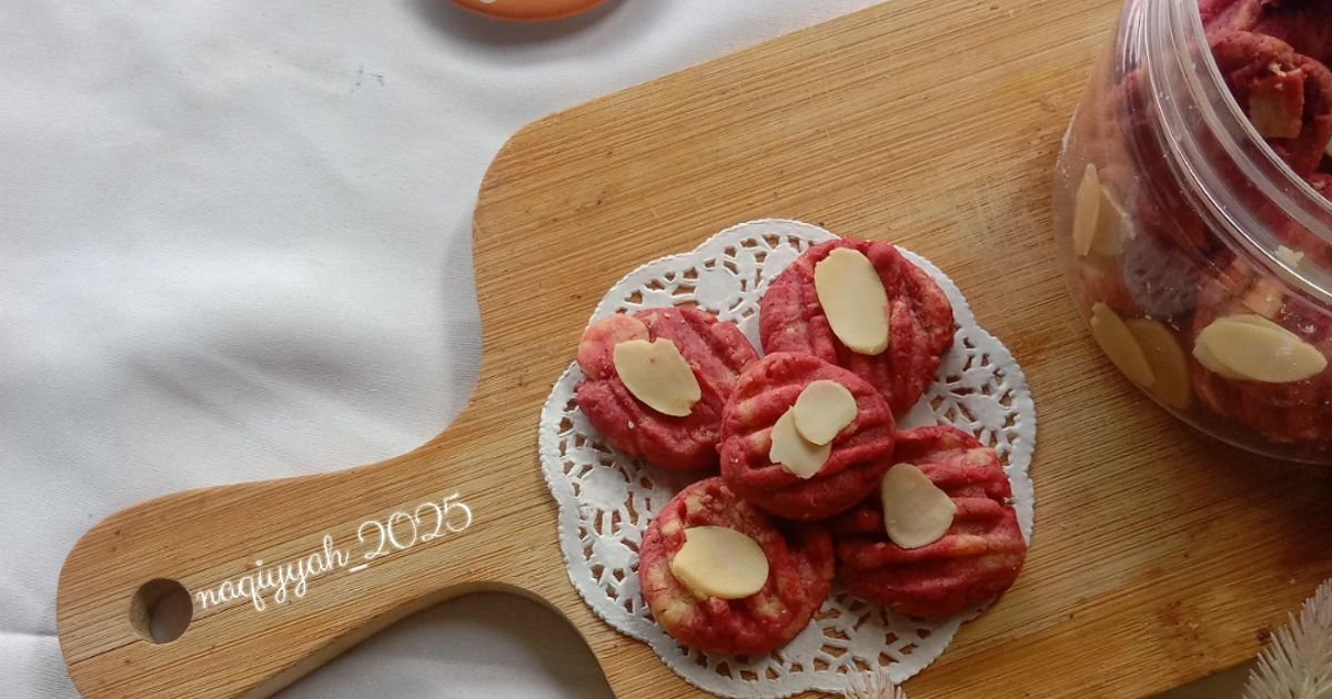 Resep 1123. Red Velvet Almond Cookies oleh Naqiyyah 🍒 - Cookpad