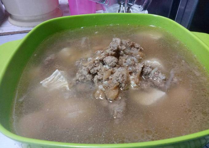 Resep Tahu kuah daging sapi oleh Juwita Komala Dewi - Cookpad